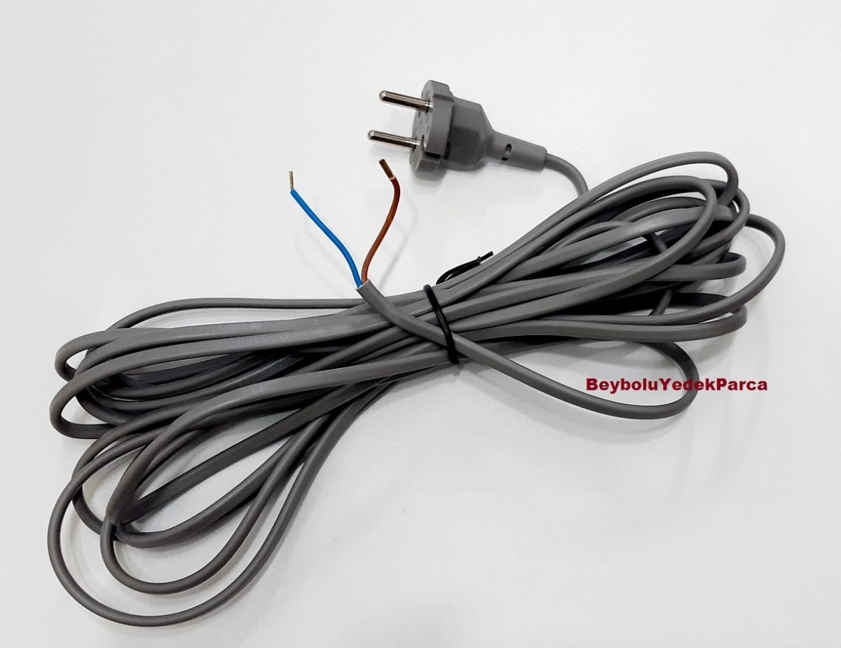 Elektrikli Süpürge Gri Kablo 6 Metre Yassı Kablosu | Full
